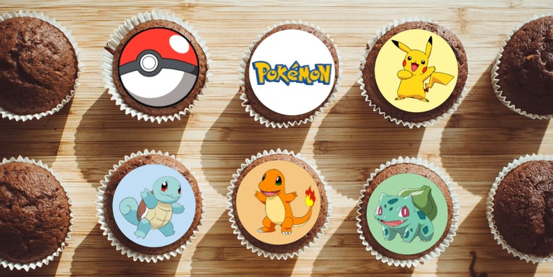 Pokemon Edible Toppers ROUND PRE-CUT - Etsy