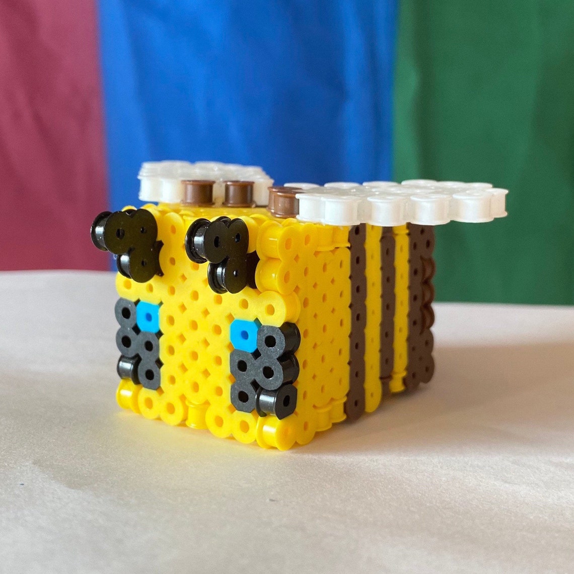 Minecraft Bee Perler Beads 3D Template