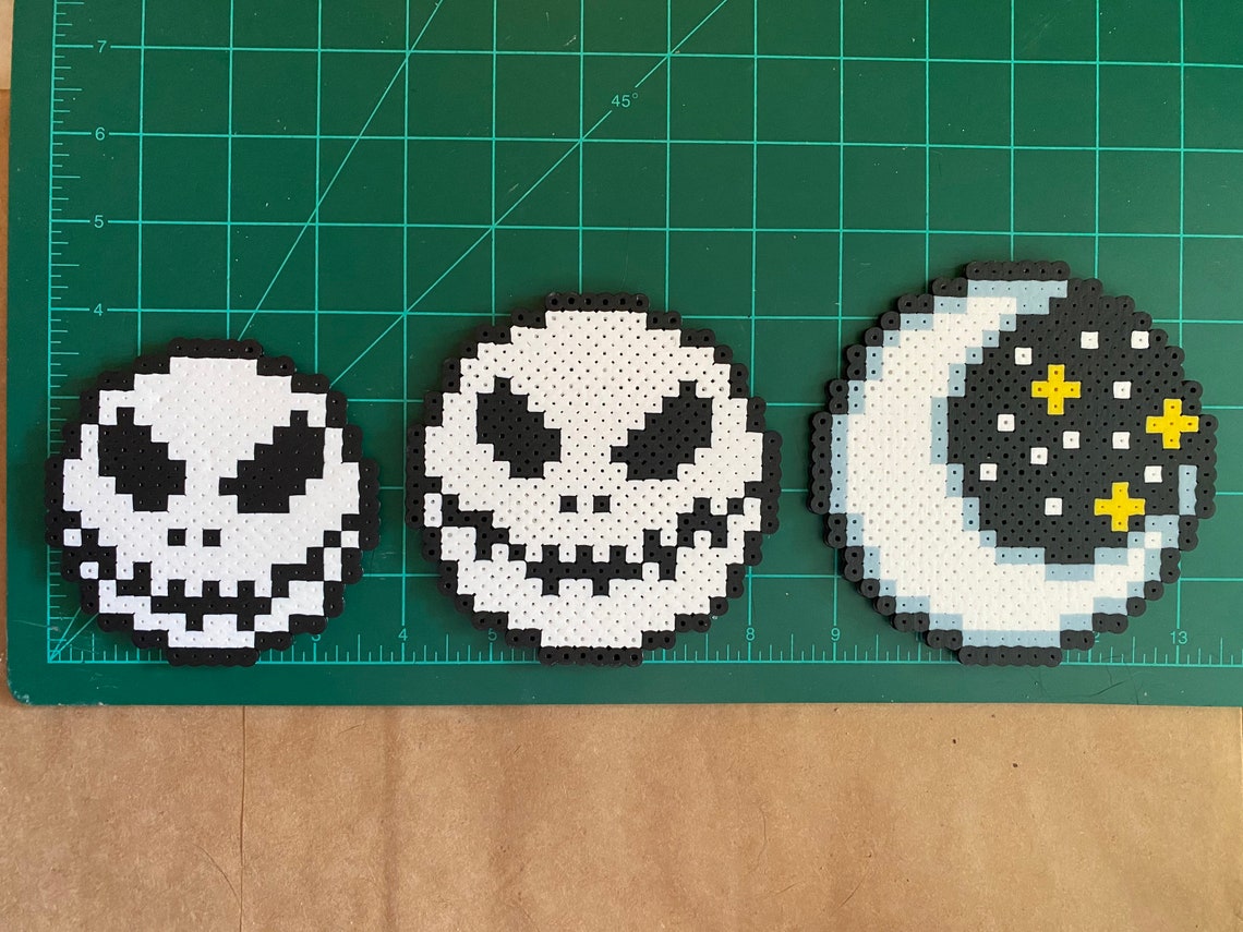Moon Sparkle Coaster Colorful Perler Beads - Etsy