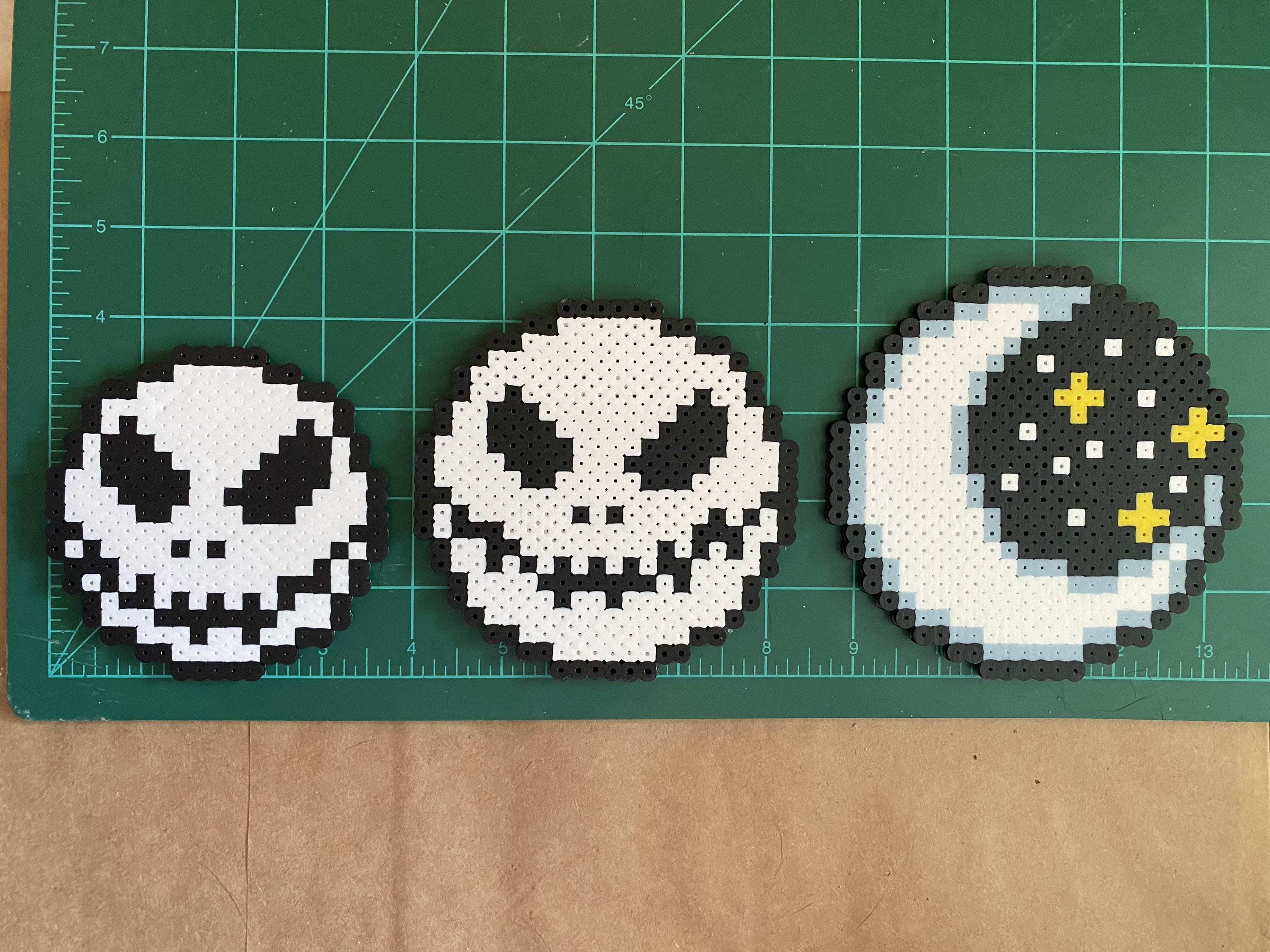 Moon Sparkle Coaster - Colorful Perler Beads - Etsy