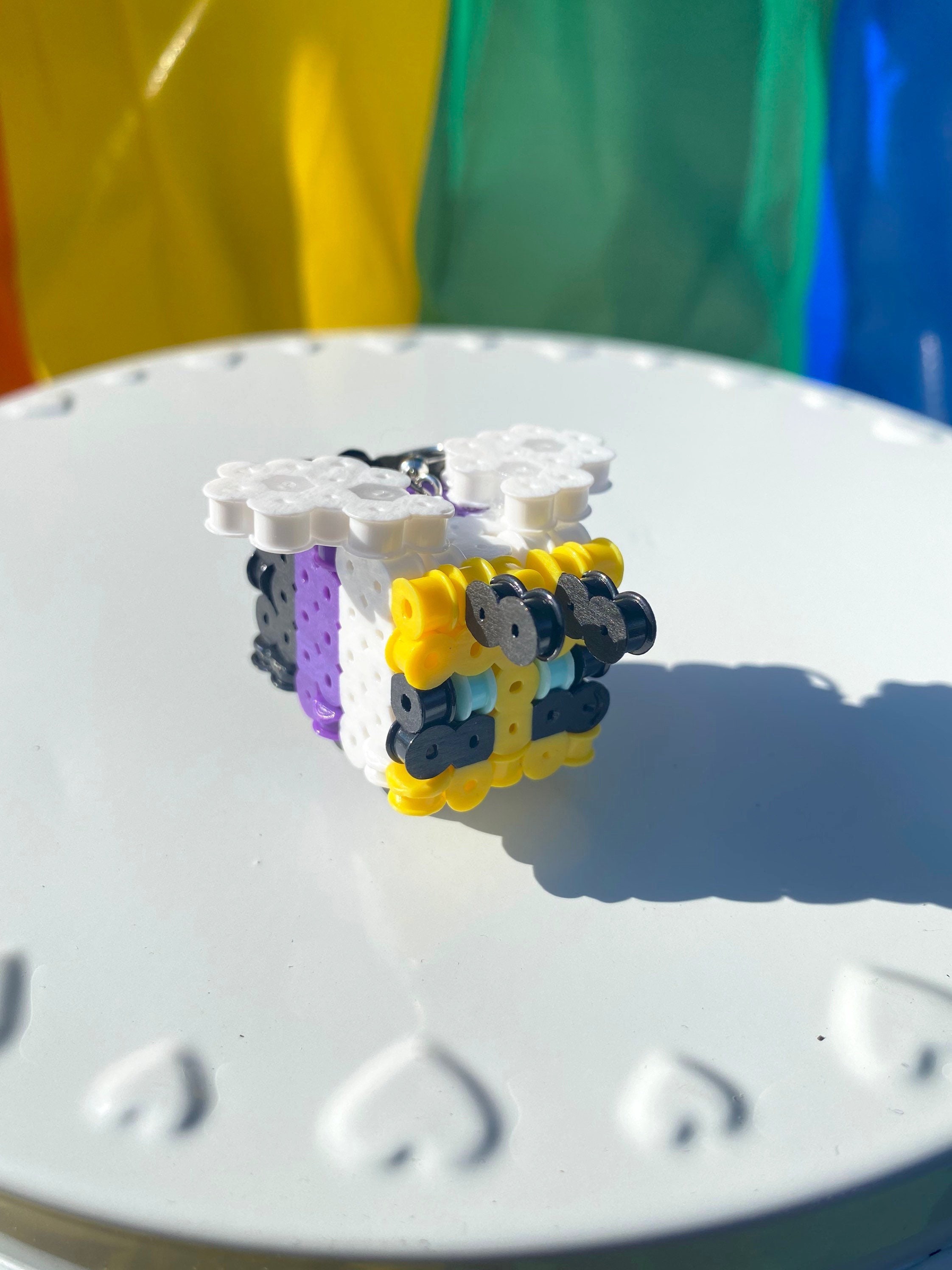 Minecraft LGBTQ Abeja Llavero/Pendientes lgBEEt Perler - Etsy México