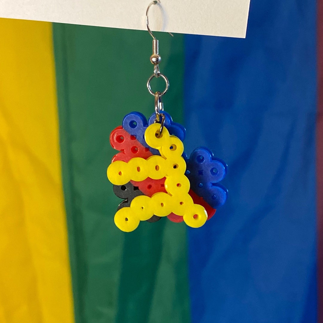 Polyamorous Pride Flag Keychain / Earrings - LGBTQ+ Poly Pi Perler ...