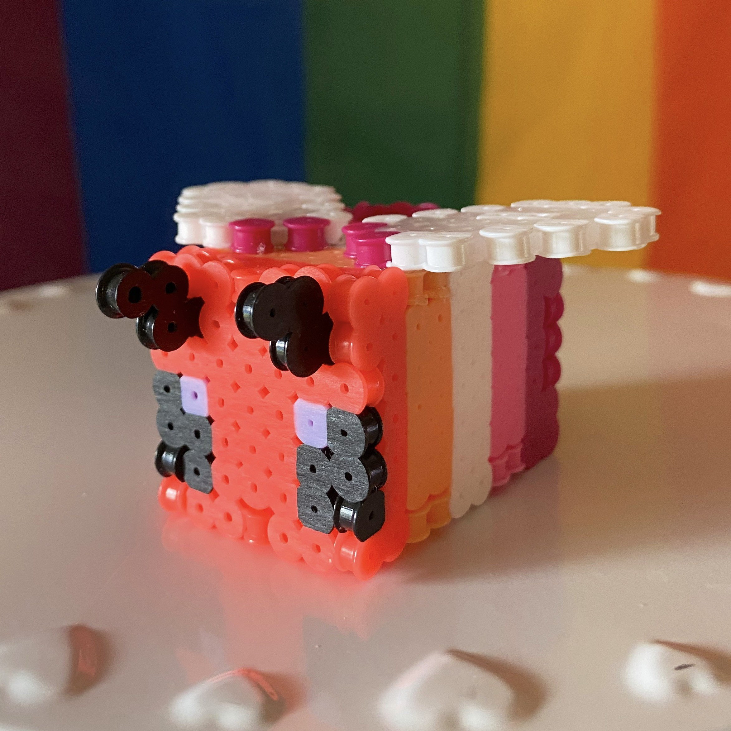 Lesbian Flag Lgbeet Minecraft Bees - Minecraft LGBTQ+ Flags Perler ...