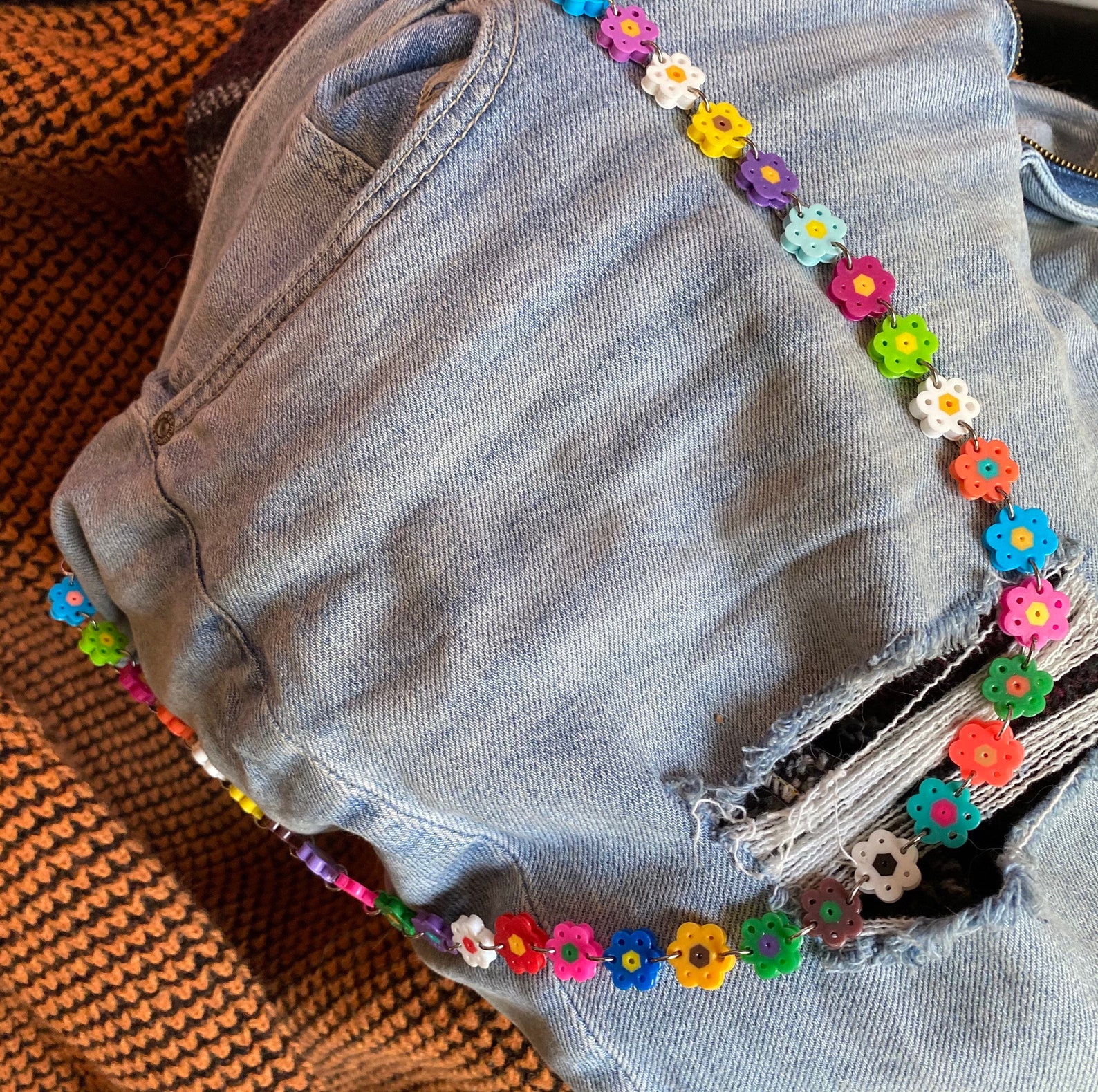 Spring Daisy Pants Chain - LGBTQ+ Flower Power Spring Love Perler Beads ...