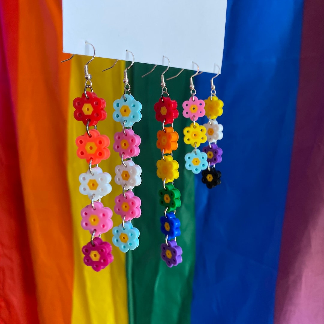 Pride Spring Daisy Chain Earrings - LGBTQ+ Flower Power Spring Love ...