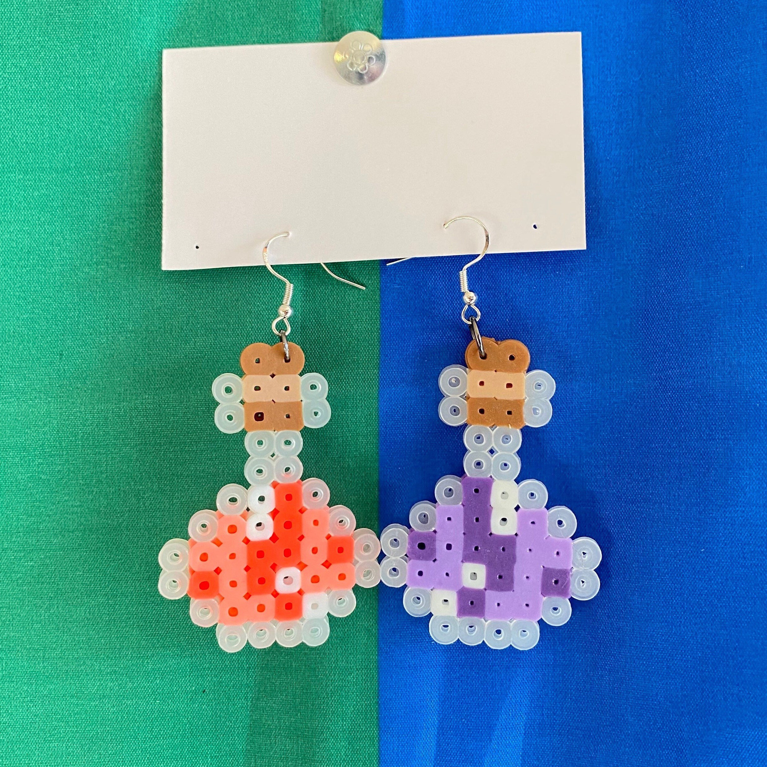 Potion Bottle Earrings Minecraft Potion Bottle Perler Beads - Etsy
