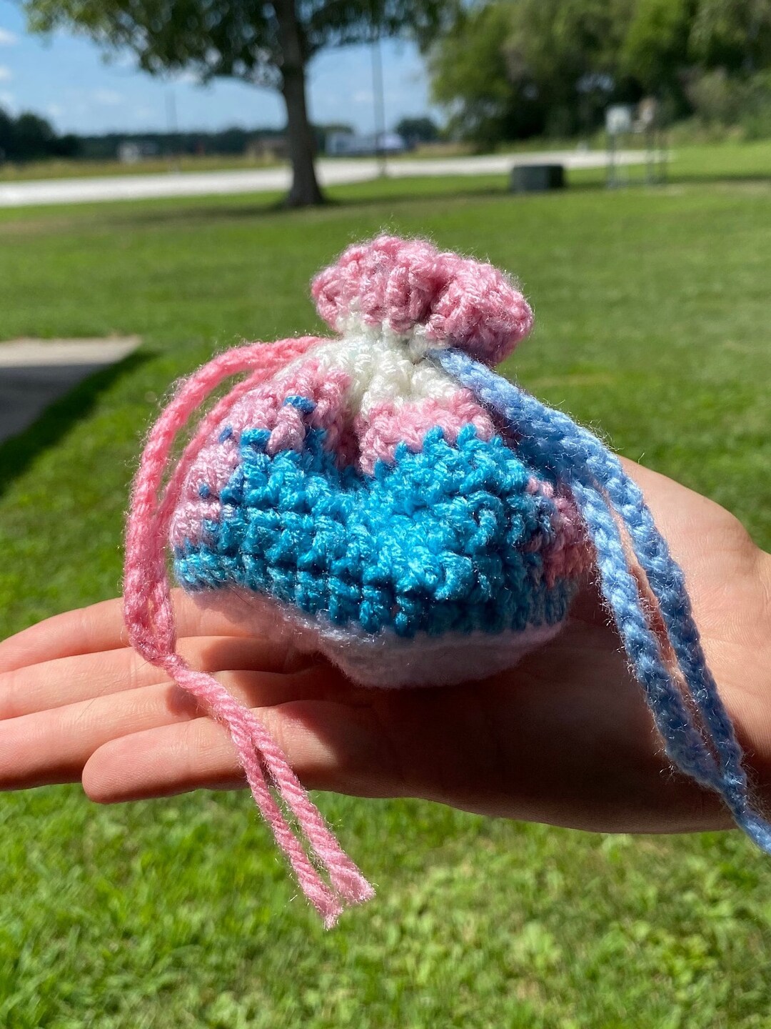 Trans* Flag Dice/trinket Bag - LGBTQ+ Flags Crochet Pride Dnd Cotton ...