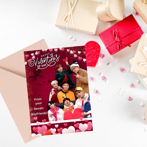2024 BTS Valentine's Day Cards / Valentine's Day Cards / Digital Cards ...