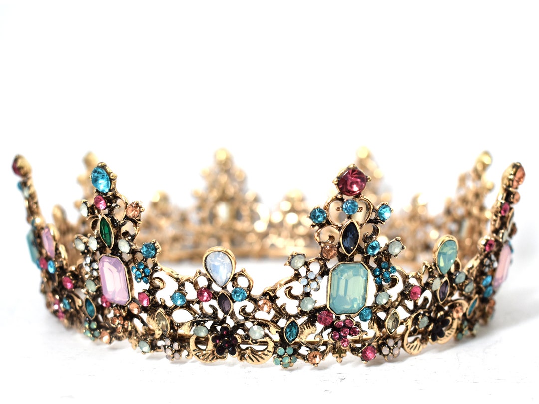 Multi-jeweled Crystal Crown - Weddings, Bridesmaid, Bride to Be - Etsy
