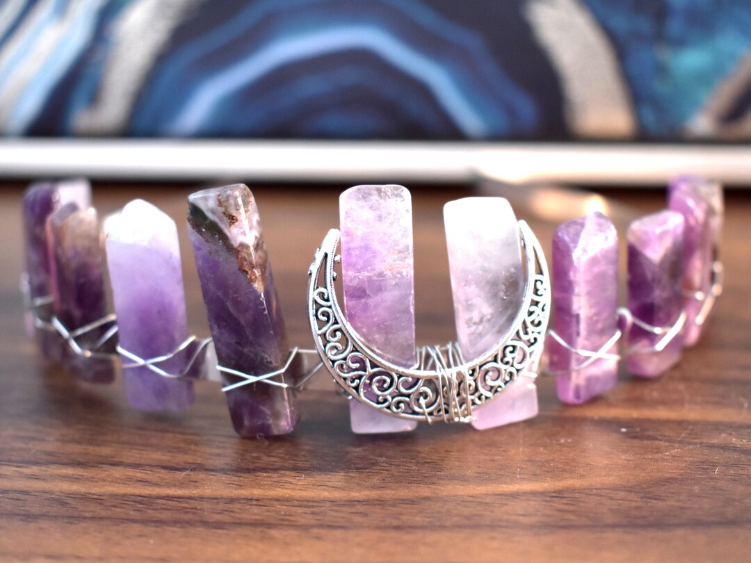 Amethyst Crystal Crown Third-eye Chakra Wedding Bridal - Etsy