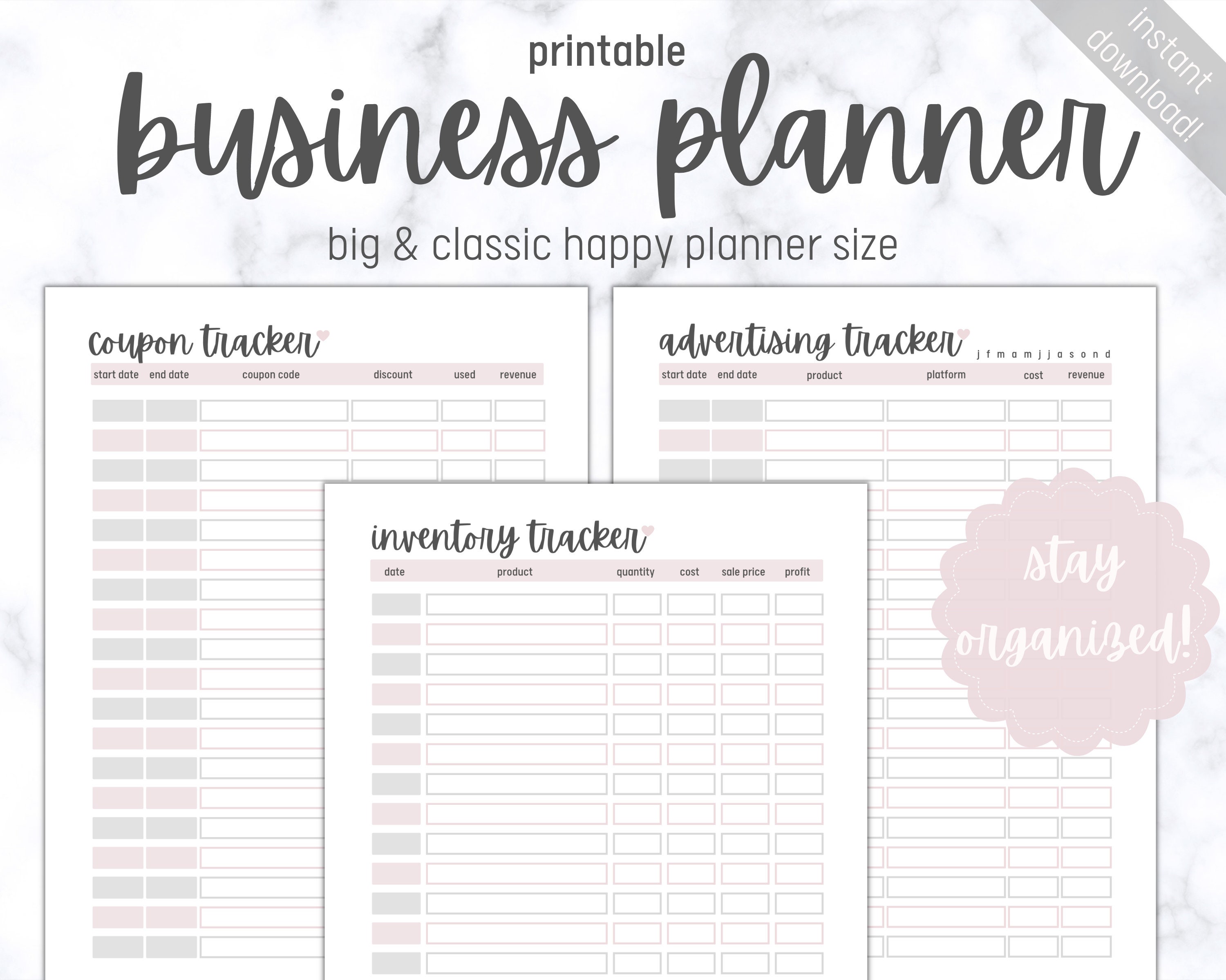 Business Planner Printable Bundle Big & Classic Happy - Etsy UK