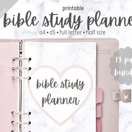Bible Study Planner Printable Prayer Journal Christian - Etsy