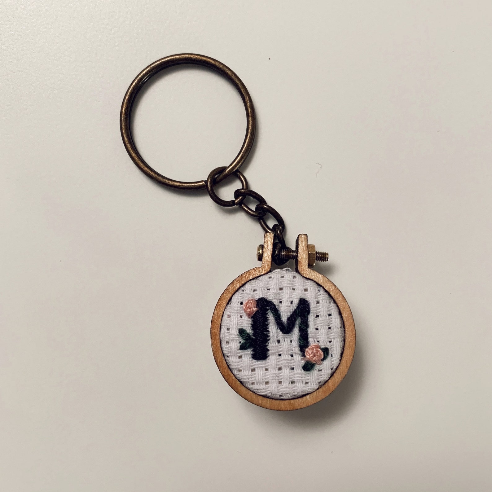 Personalized Initial Letter Keychain Custom Embroidery - Etsy Canada