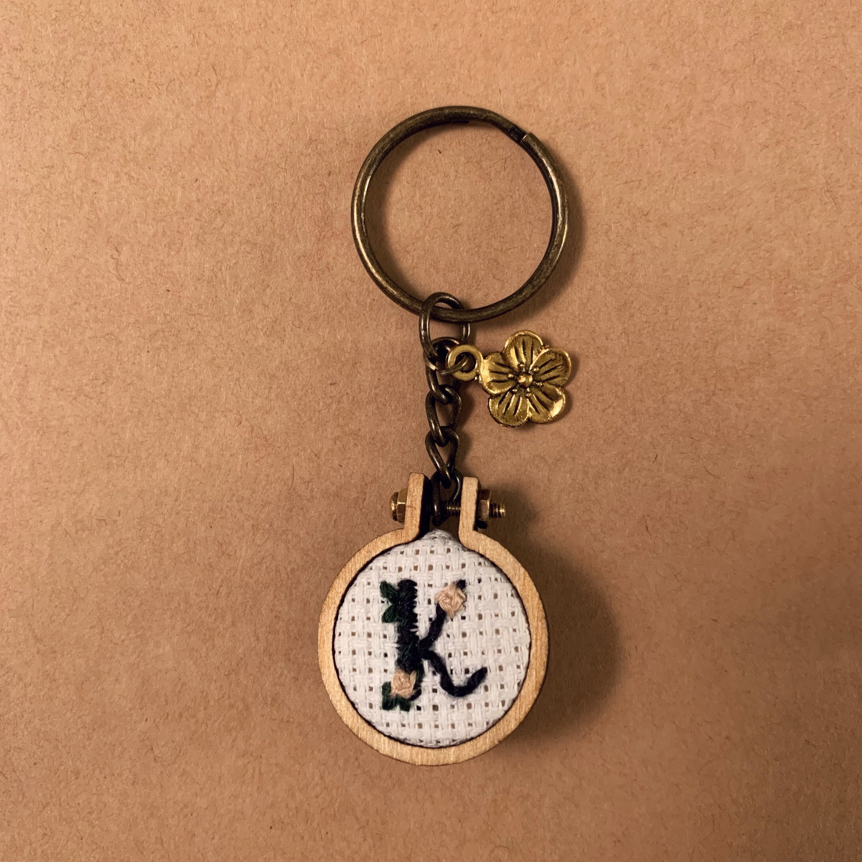 Personalized Initial Letter Keychain Custom Embroidery | Etsy Canada
