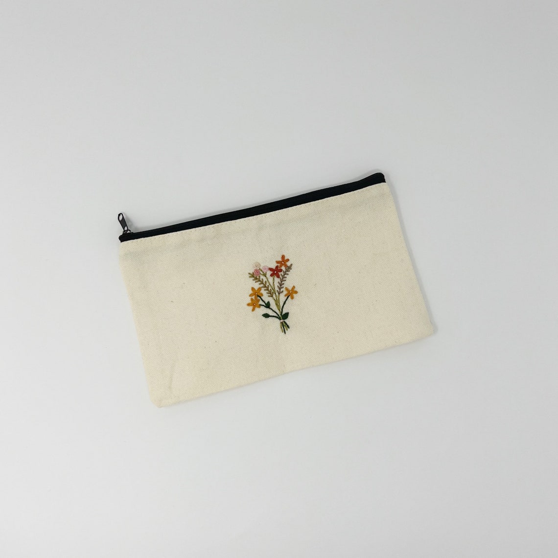 Bouquet of Flowers Pouch Canvas Pencil Case Makeup Pouch - Etsy