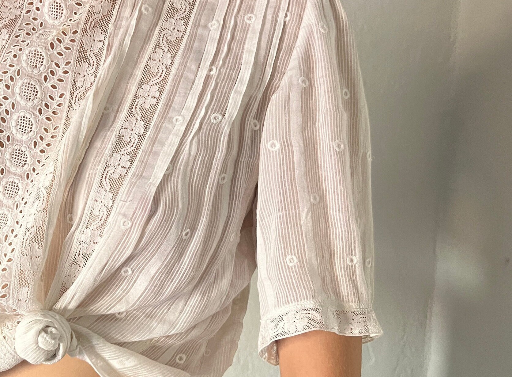 1930 White Victorian Lace Cotton Blouse Vintage - Etsy