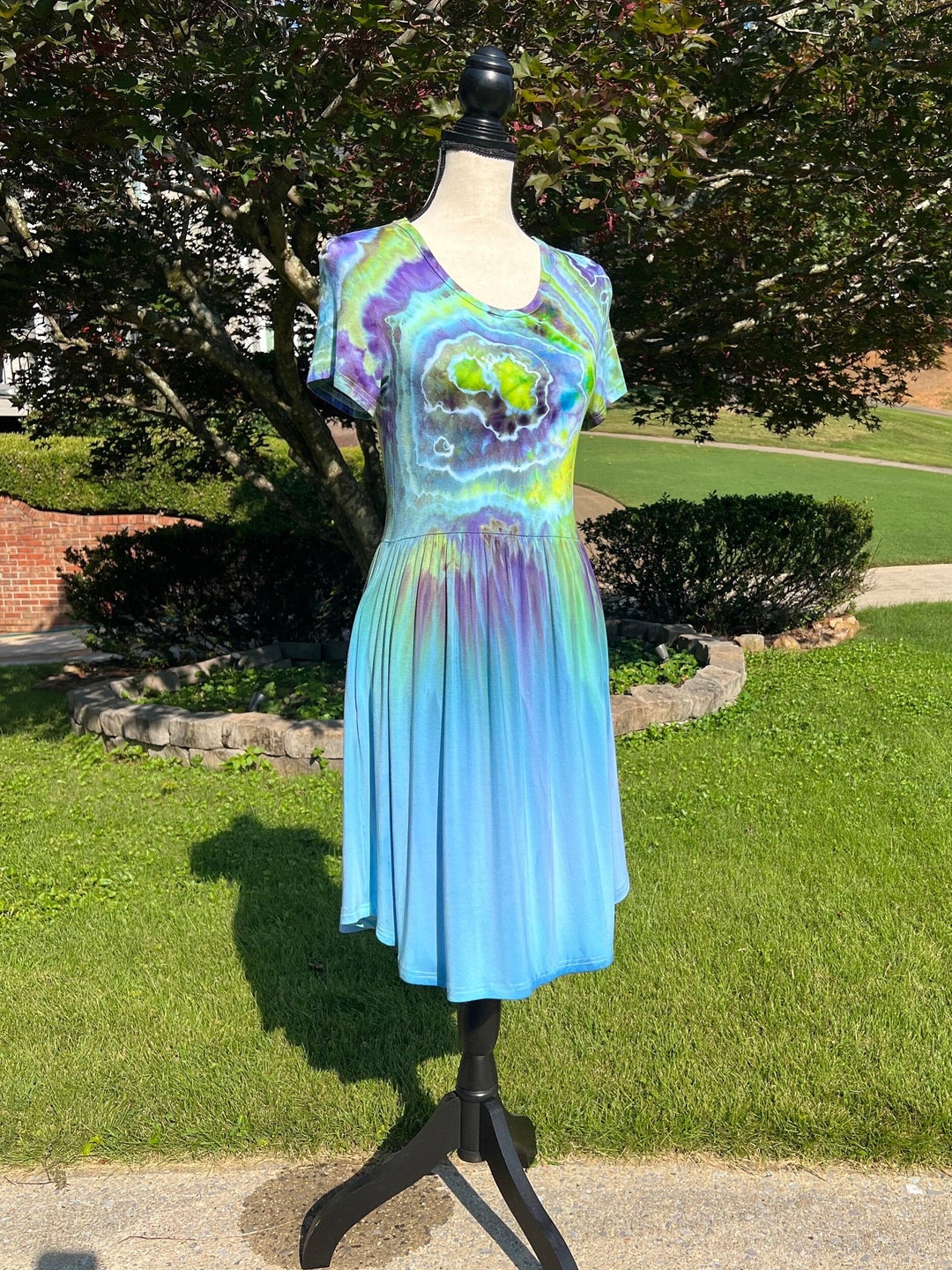 Geode Gravity Ice Tie Dye Dress With Pockets Size Small Ready to Ship ...