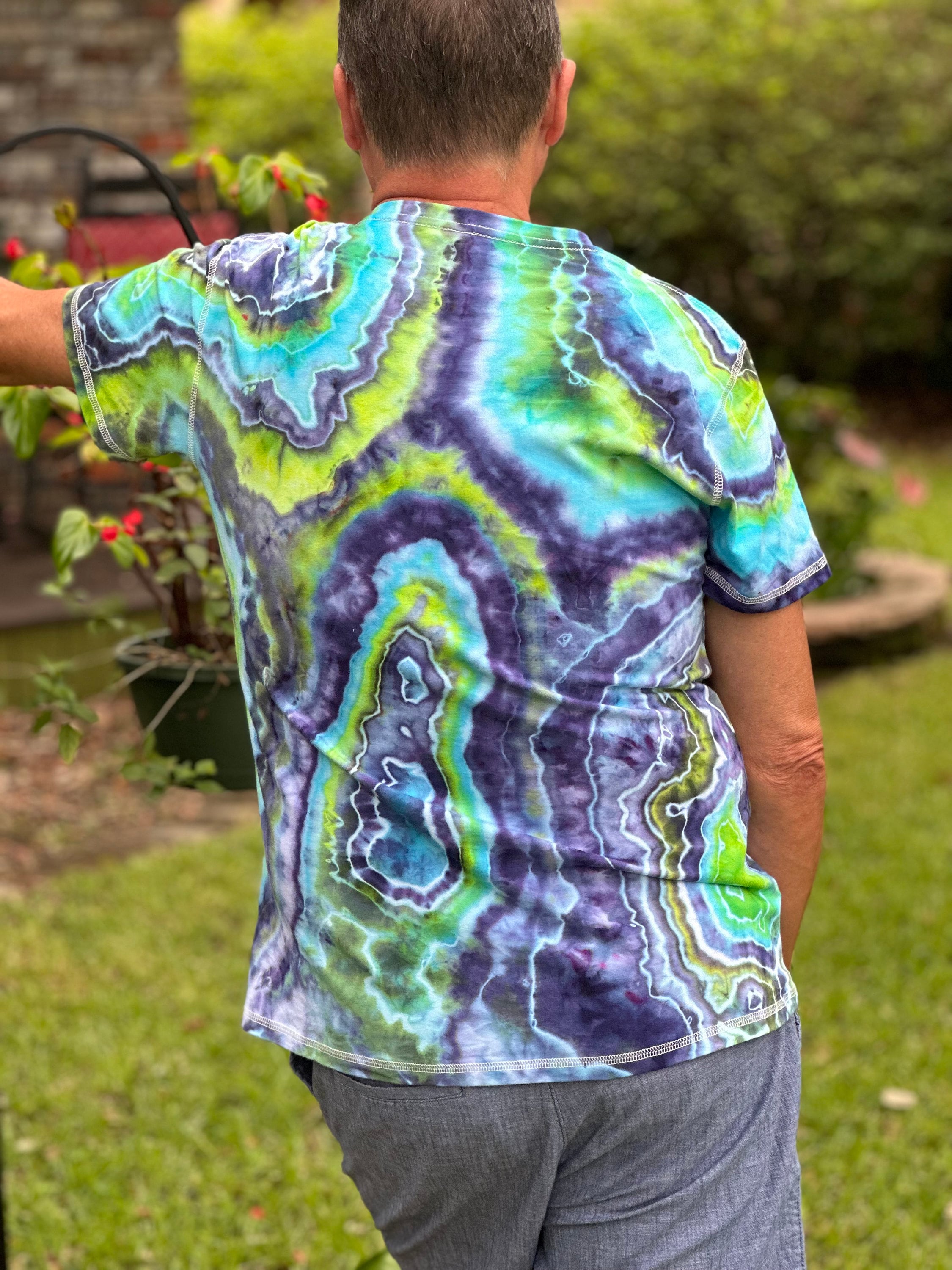 Geode Ice Dye Tie Dye Mens Henley - Etsy