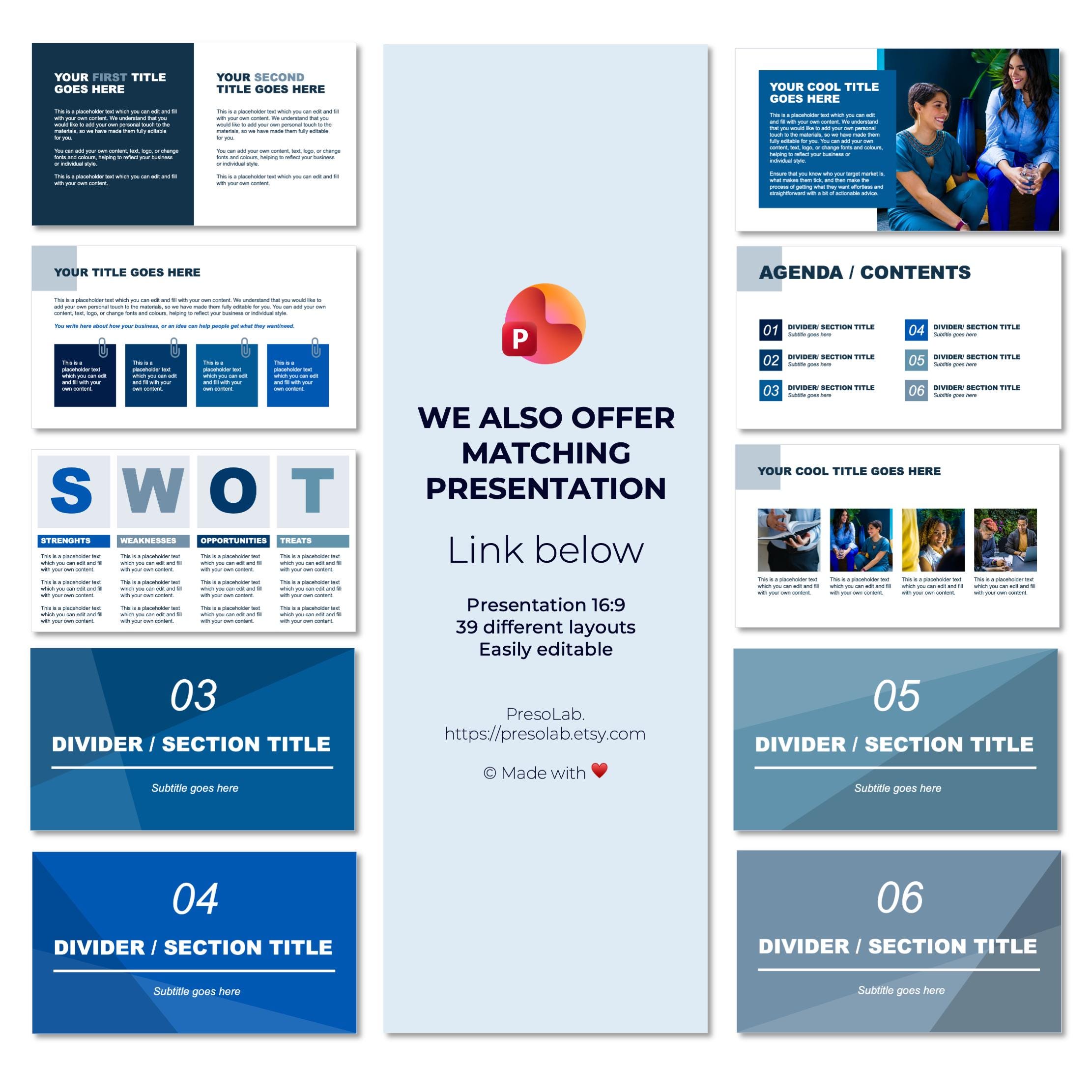 POWERPOINT BOOKLET TEMPLATE – Instant Digital Editable Download – Make ...