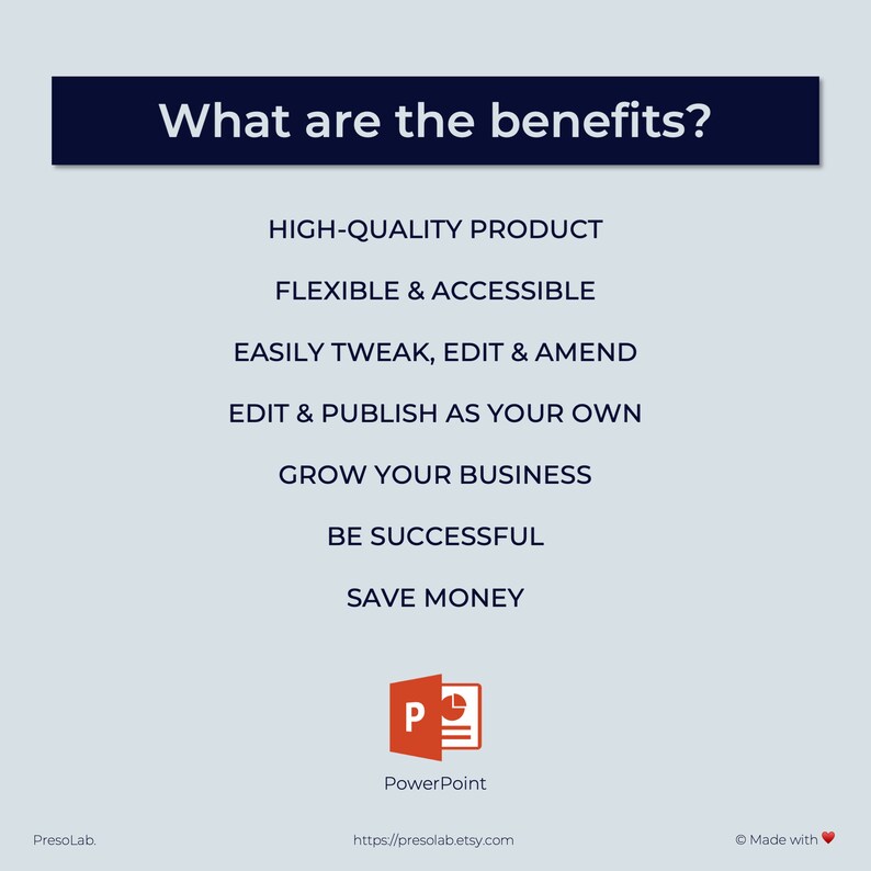 POWERPOINT PRESENTATION TEMPLATE – Instant Digital Editable Download ...