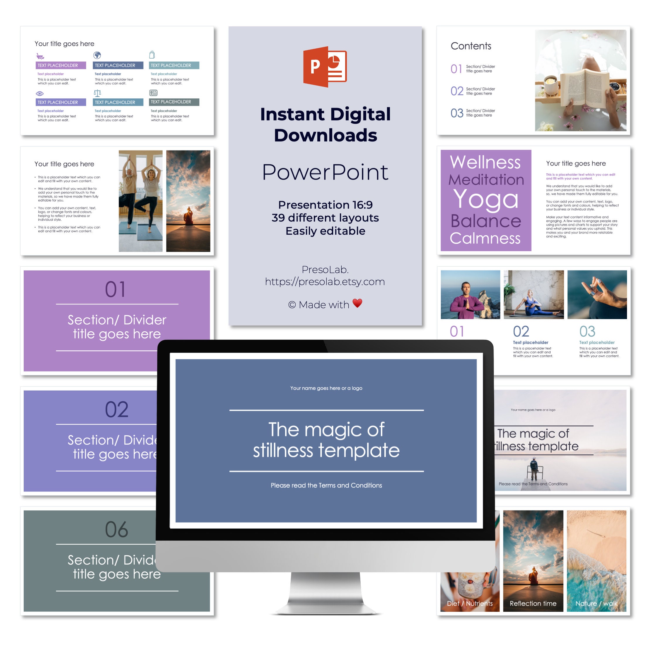 POWERPOINT PRESENTATION TEMPLATE – Instant Digital Editable Download ...