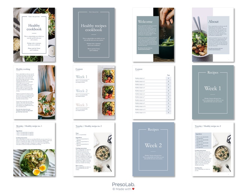 POWERPOINT RECIPES TEMPLATE Instant Digital Editable - Etsy
