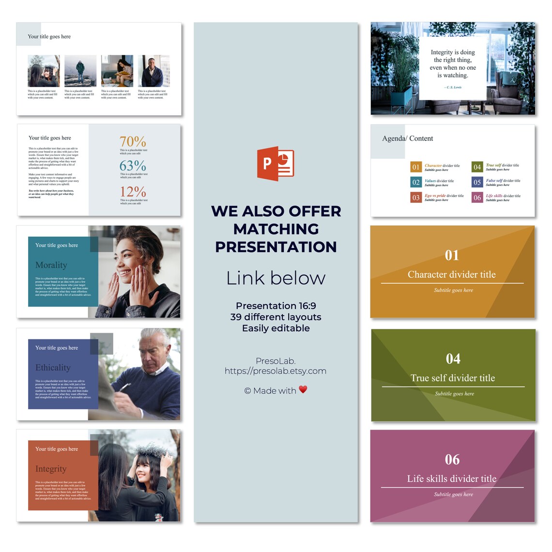 POWERPOINT BOOKLET TEMPLATE Instant Digital Editable Download ...