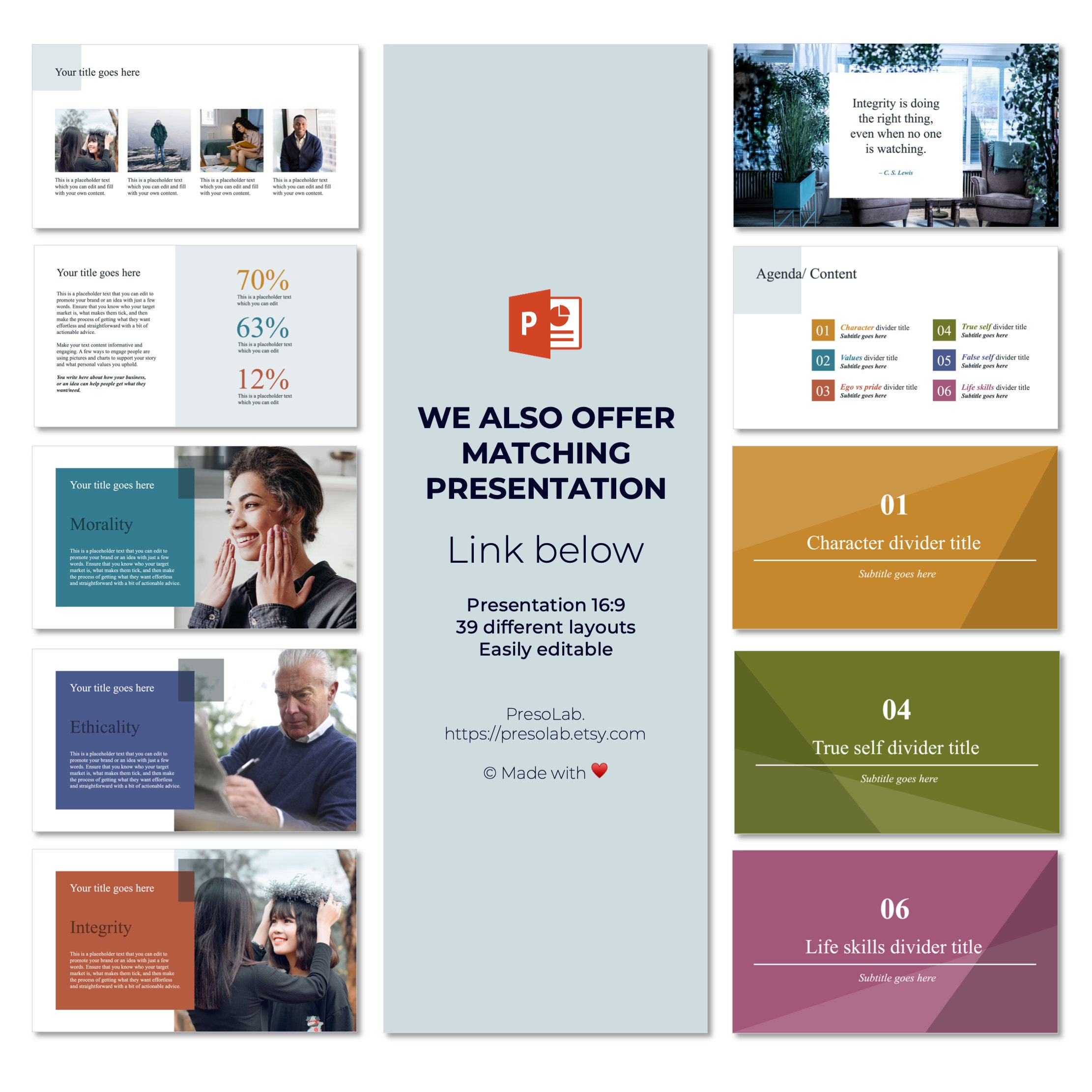 POWERPOINT BOOKLET TEMPLATE Instant Digital Editable Download ...