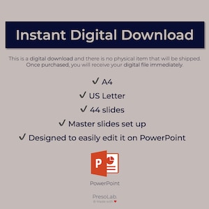 POWERPOINT BOOKLET TEMPLATE Instant Digital Editable Download - Etsy