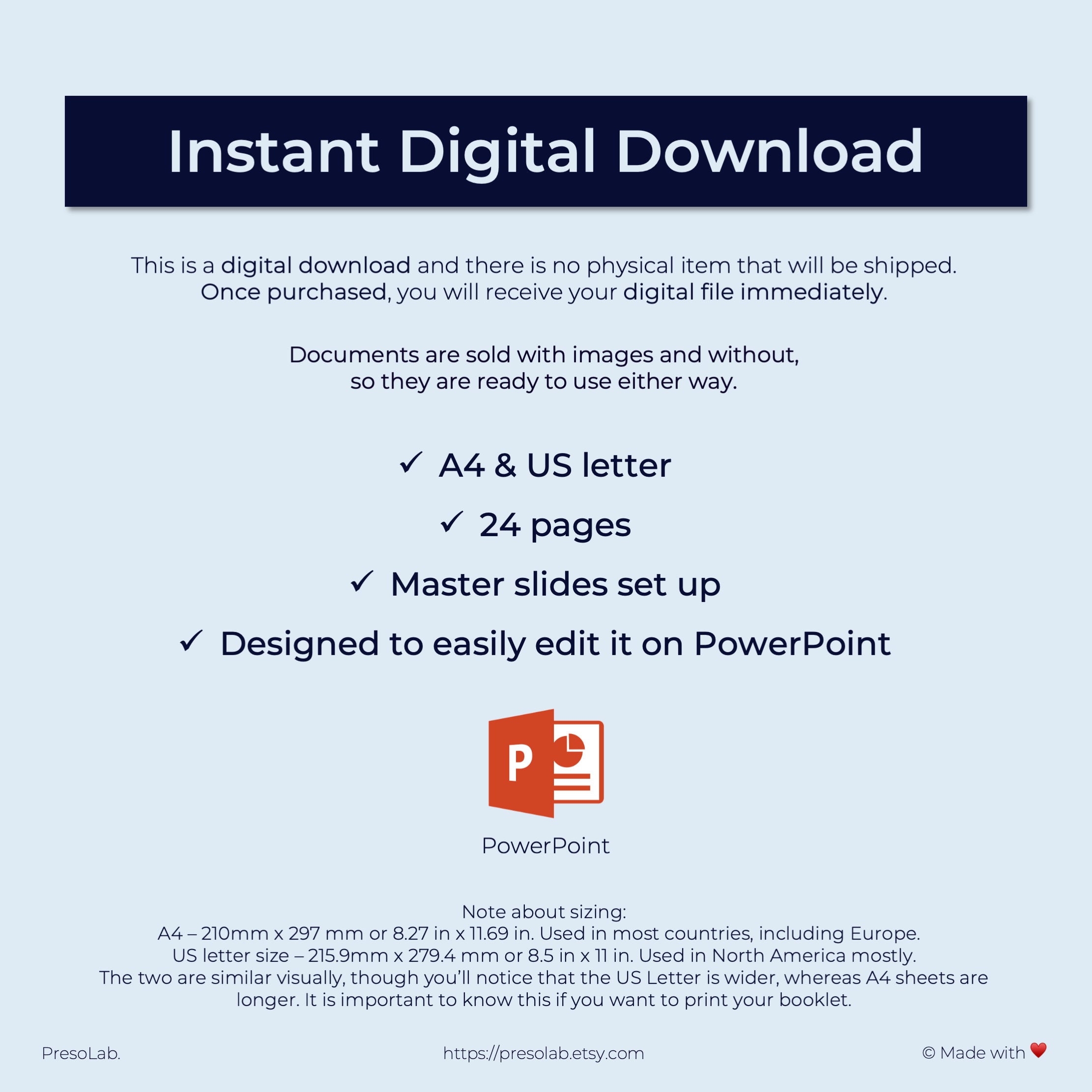 POWERPOINT RECIPES TEMPLATE – Instant Digital Editable Download ...