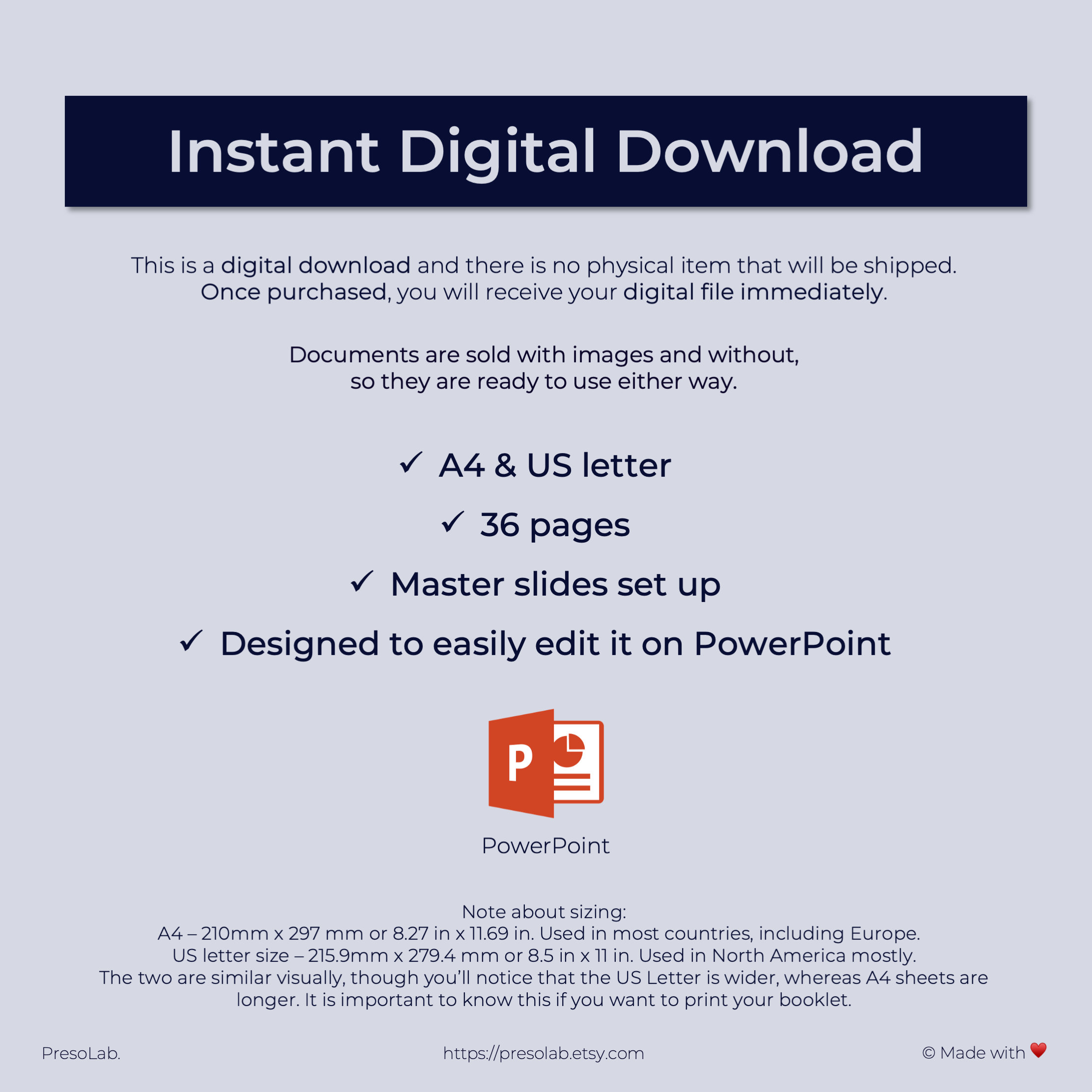 POWERPOINT BOOKLET TEMPLATE – Instant Digital Editable Download – the ...