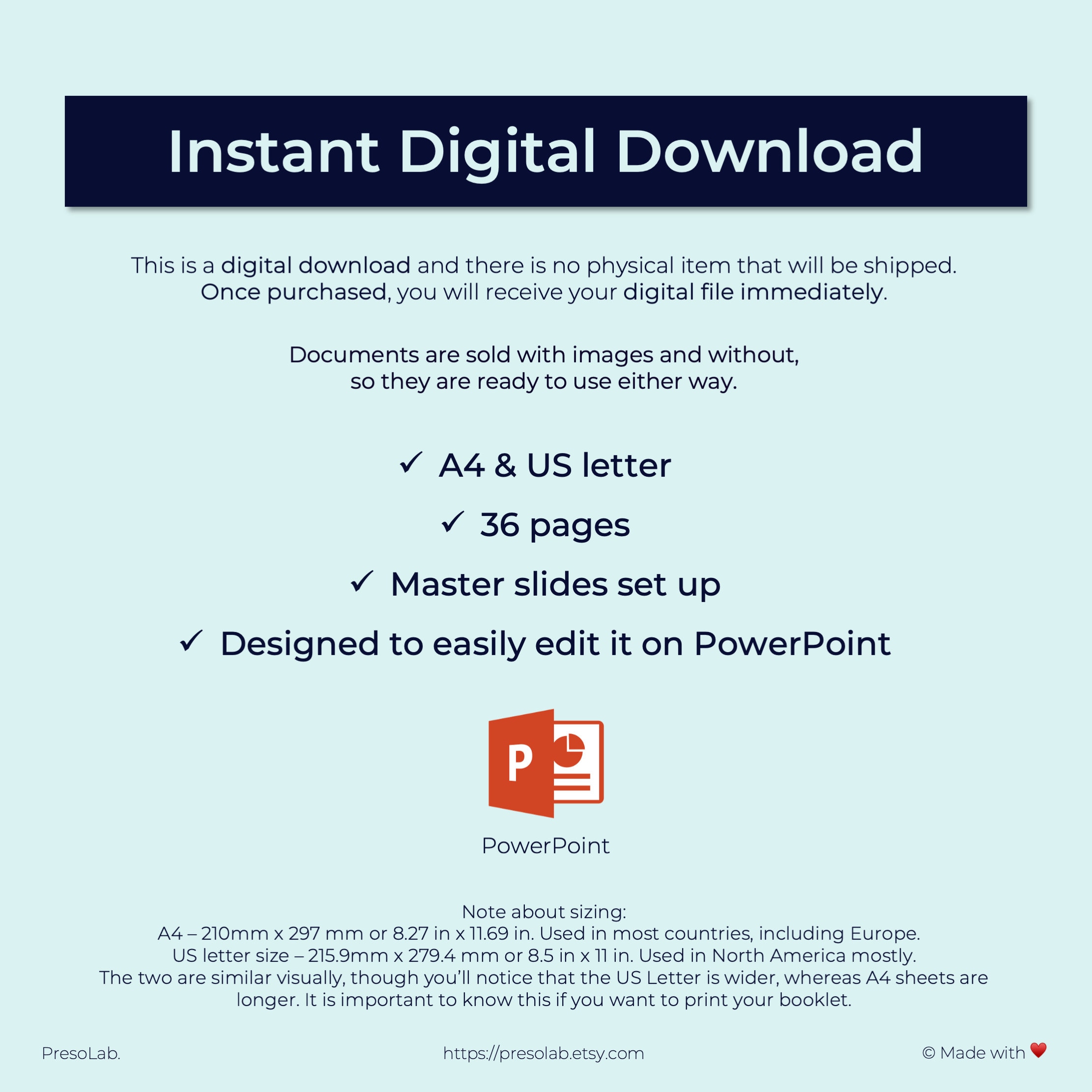 POWERPOINT BOOKLET TEMPLATE – Instant Digital Editable Download – Grow ...