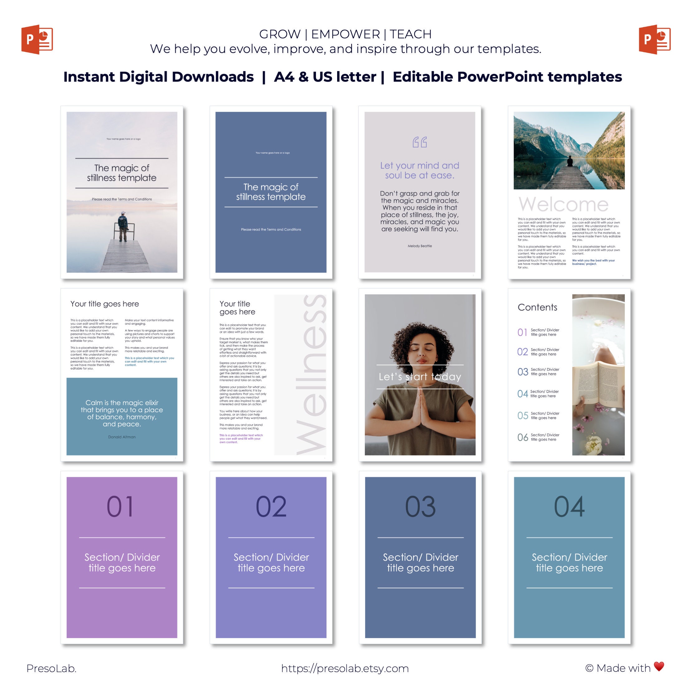 POWERPOINT BOOKLET TEMPLATE – Instant Digital Editable Download – the ...