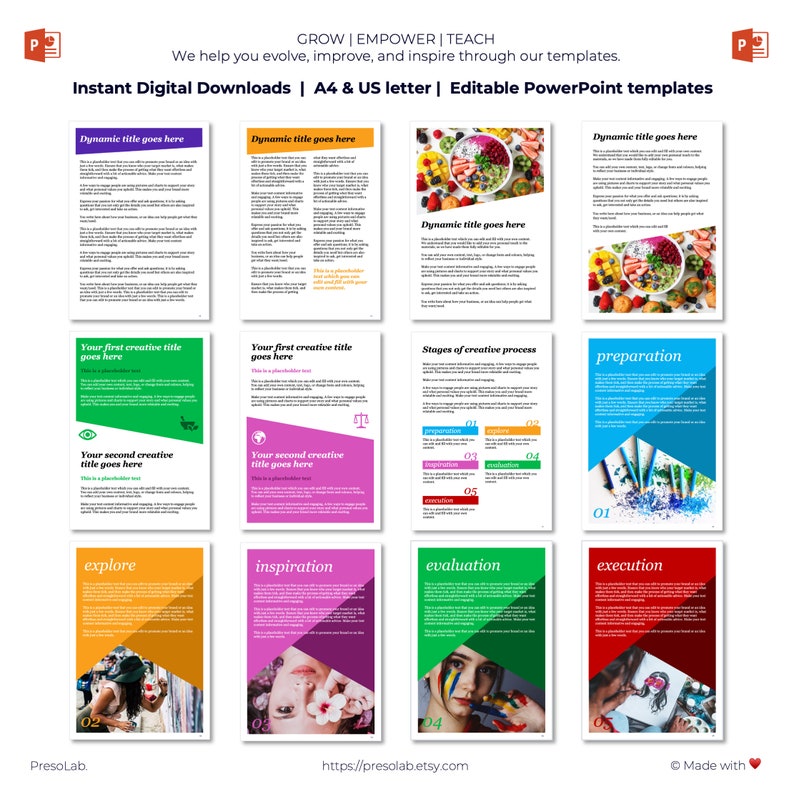 POWERPOINT BOOKLET TEMPLATE – Instant Digital Editable Download – Be ...