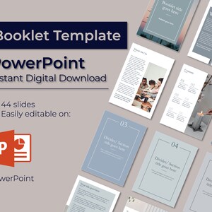 POWERPOINT BOOKLET TEMPLATE Instant Digital Editable Download - Etsy