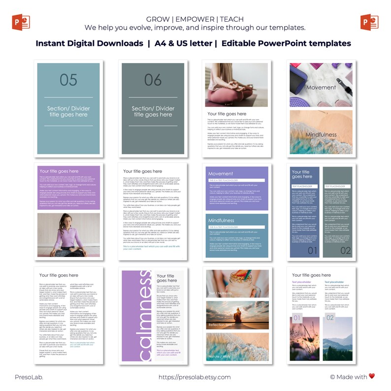 POWERPOINT BOOKLET TEMPLATE – Instant Digital Editable Download – the ...