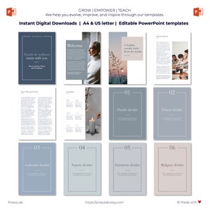 POWERPOINT BOOKLET TEMPLATE – Instant Digital Editable Download ...