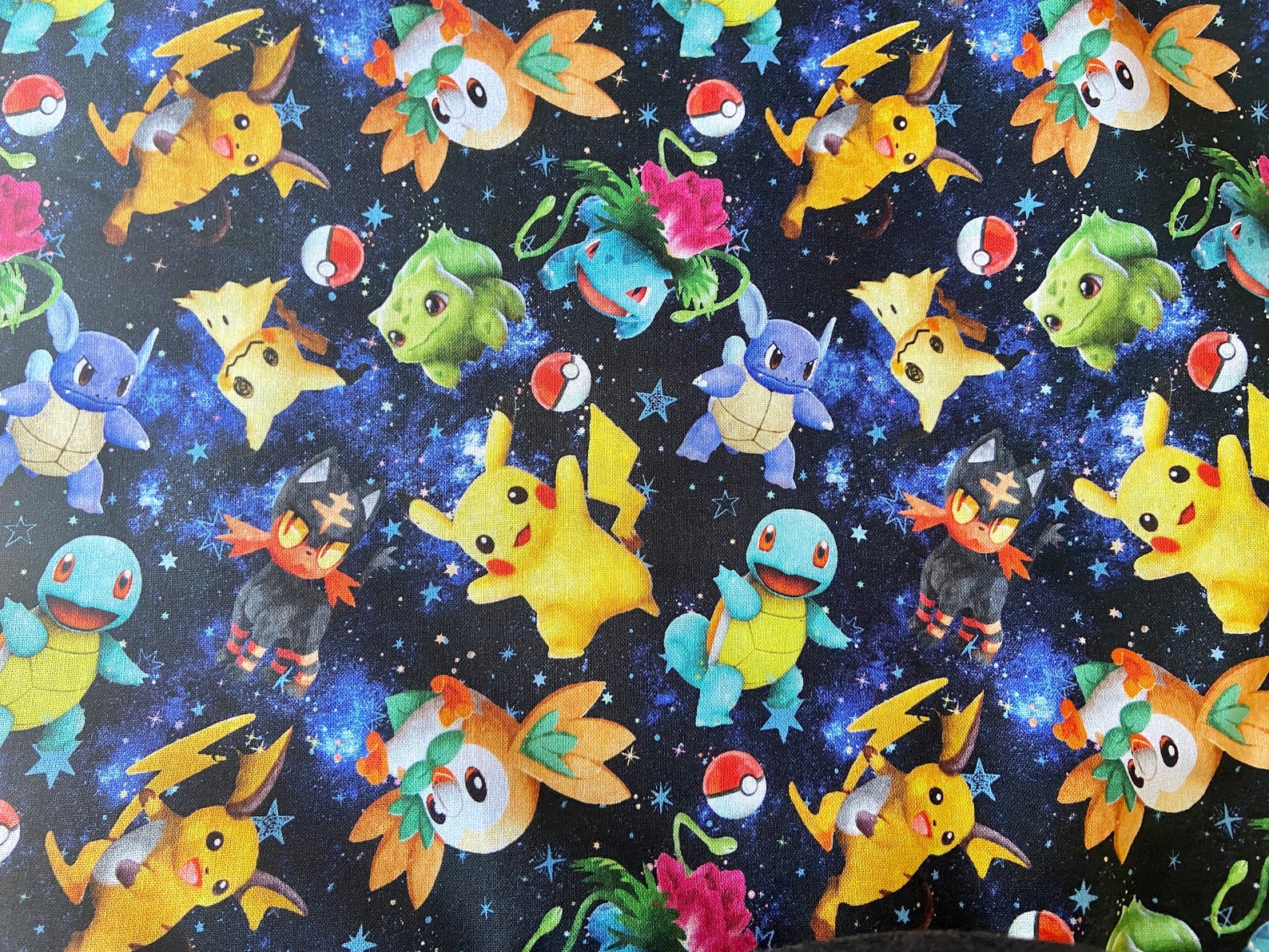 POKEMON FABRIC 100% Cotton Fabric Cotton Fabric Kids | Etsy