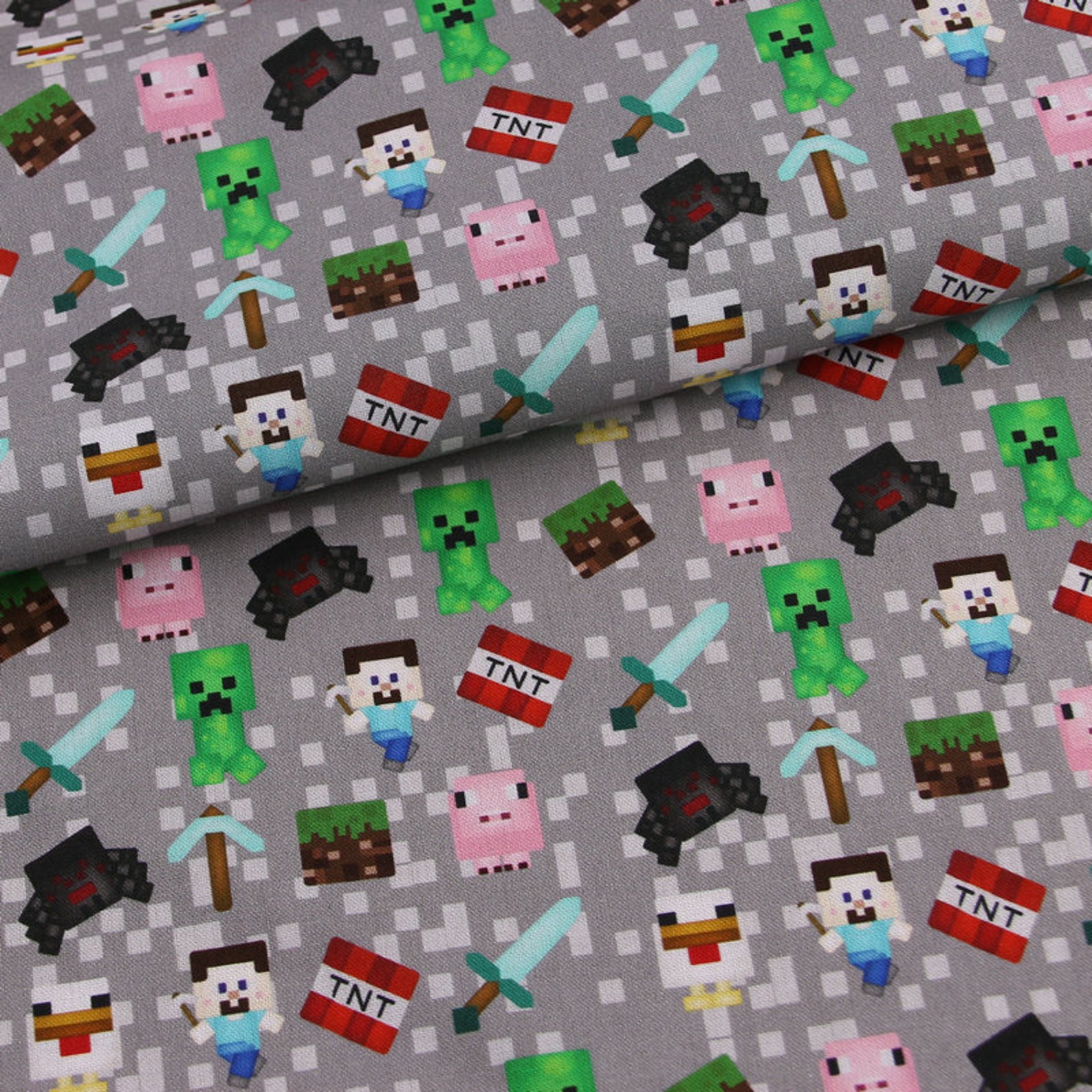 MINECRAFT FABRIC 100% Cotton Fabric Cotton Fabric Mask | Etsy