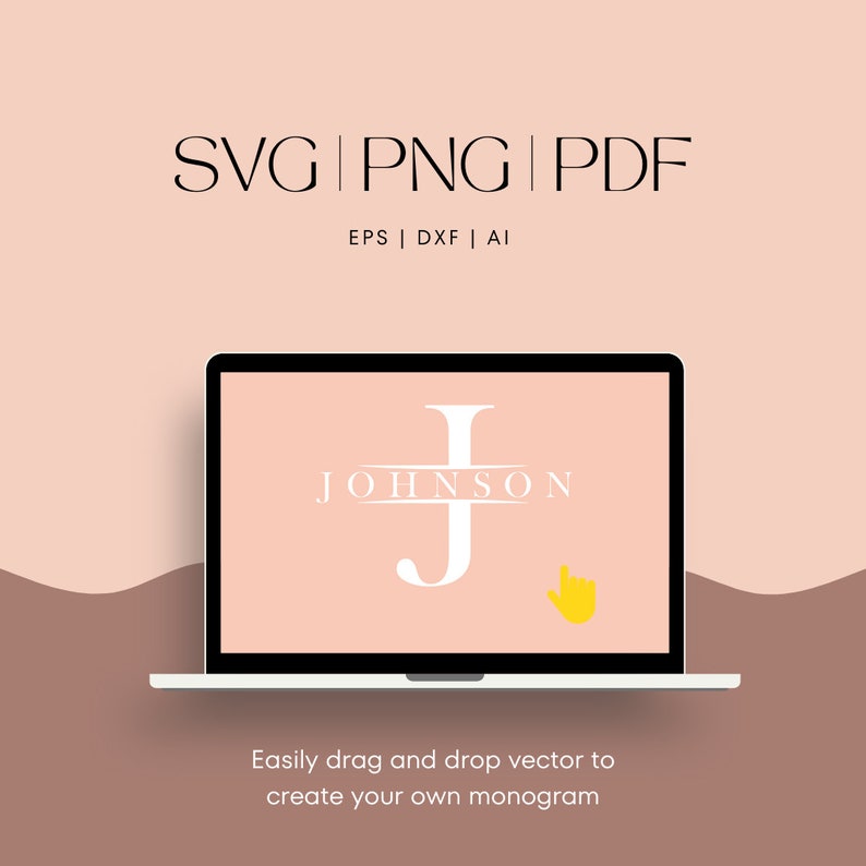 Split Monogram SVG, Serif Embroidery Font, Fancy Letters Font, Last ...