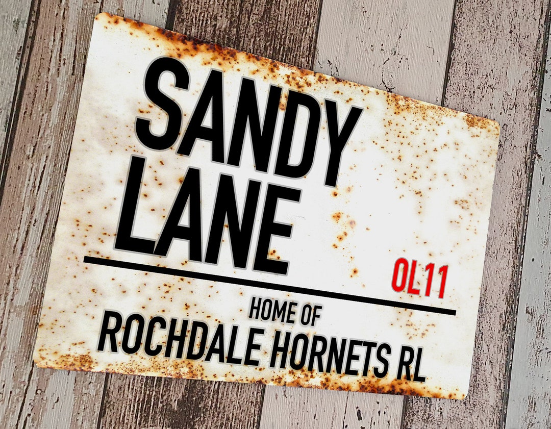Sandy Lane (rochdale Hornets RL) Vintage Street Sign - Etsy UK