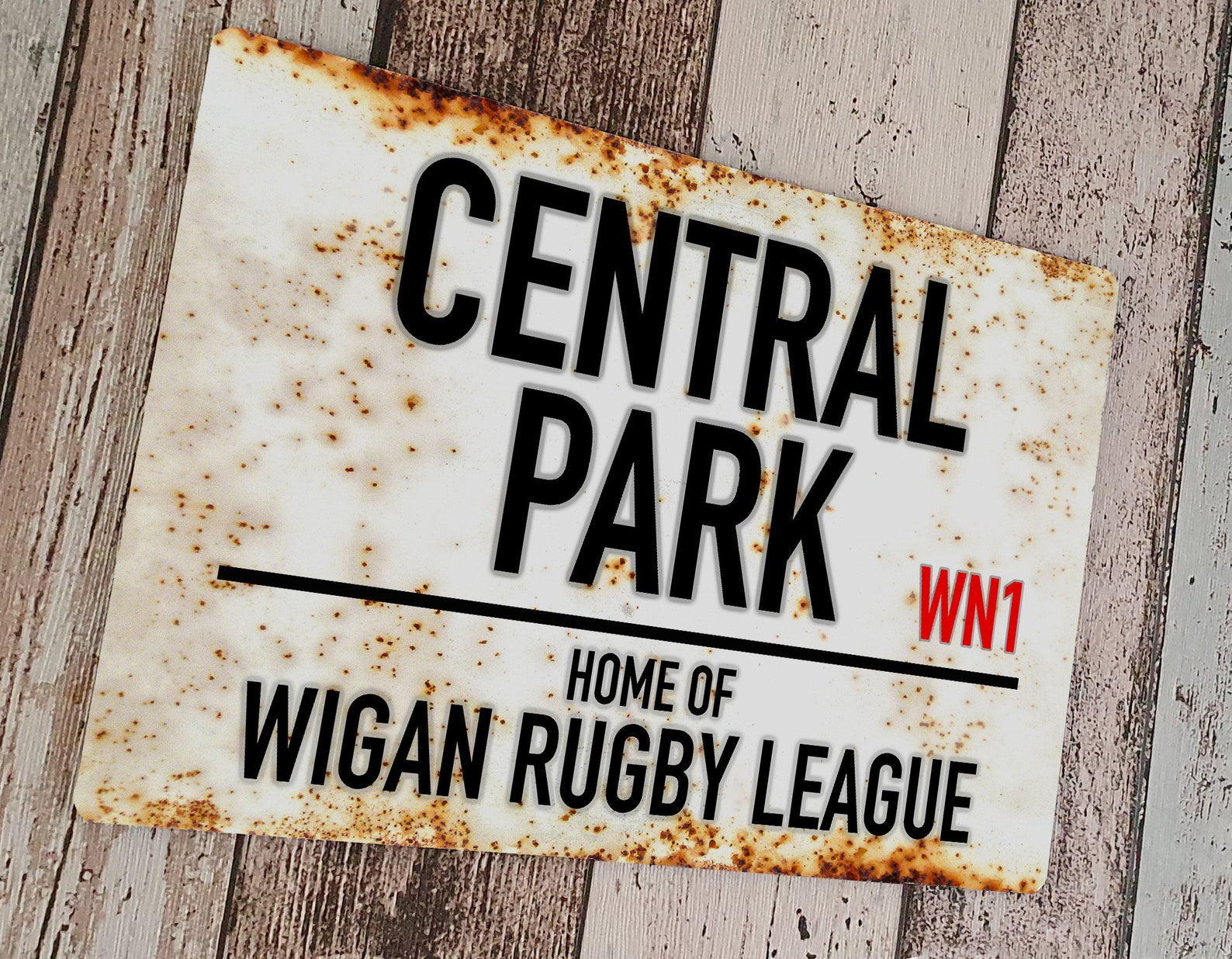Central Park (wigan RL) Vintage Street Sign - Etsy UK