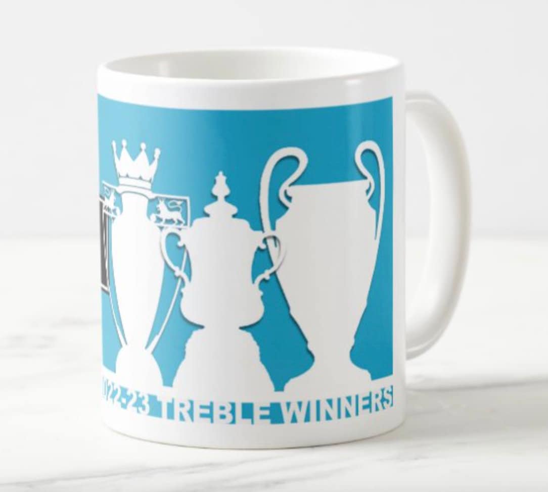 MCFC - Man City Treble Winners Mug - Etsy UK
