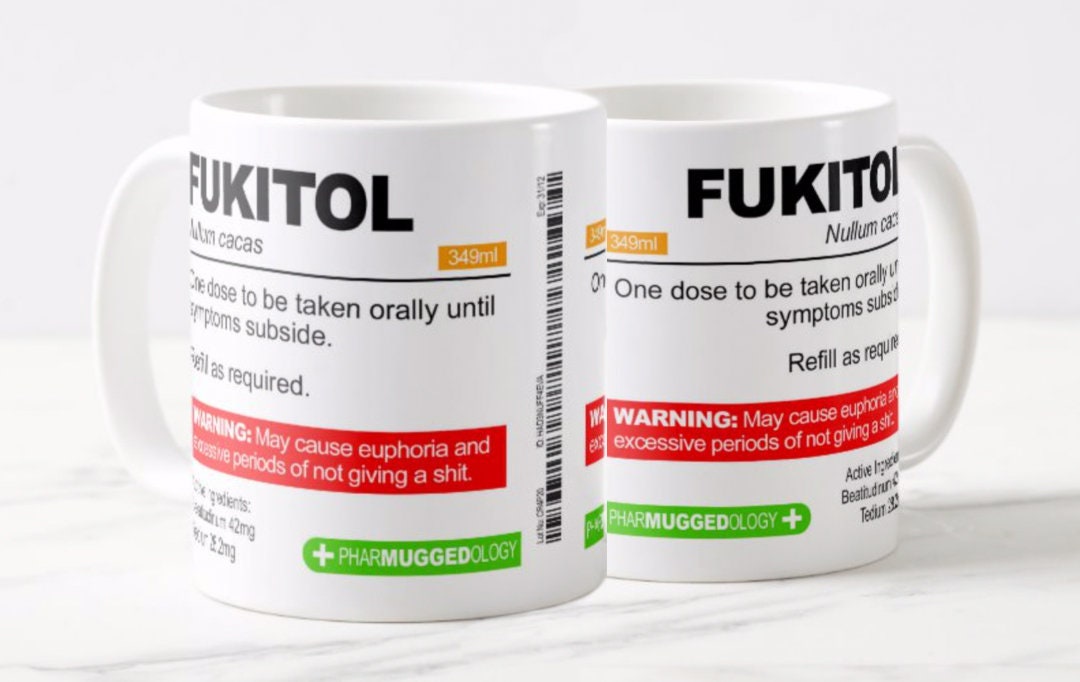 Fukitol Prescription Mug - Etsy UK