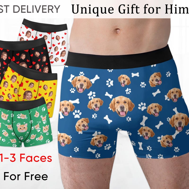 Custom Animal Face Boxers - Etsy