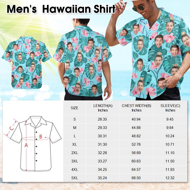 Personalized Face Hawaiian Shirt: Custom Photo Aloha Shirt - Etsy