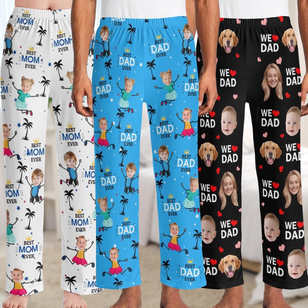 Best Dad Ever Pajamas Pants,father's Day Gifts for Dad,custom Photo ...