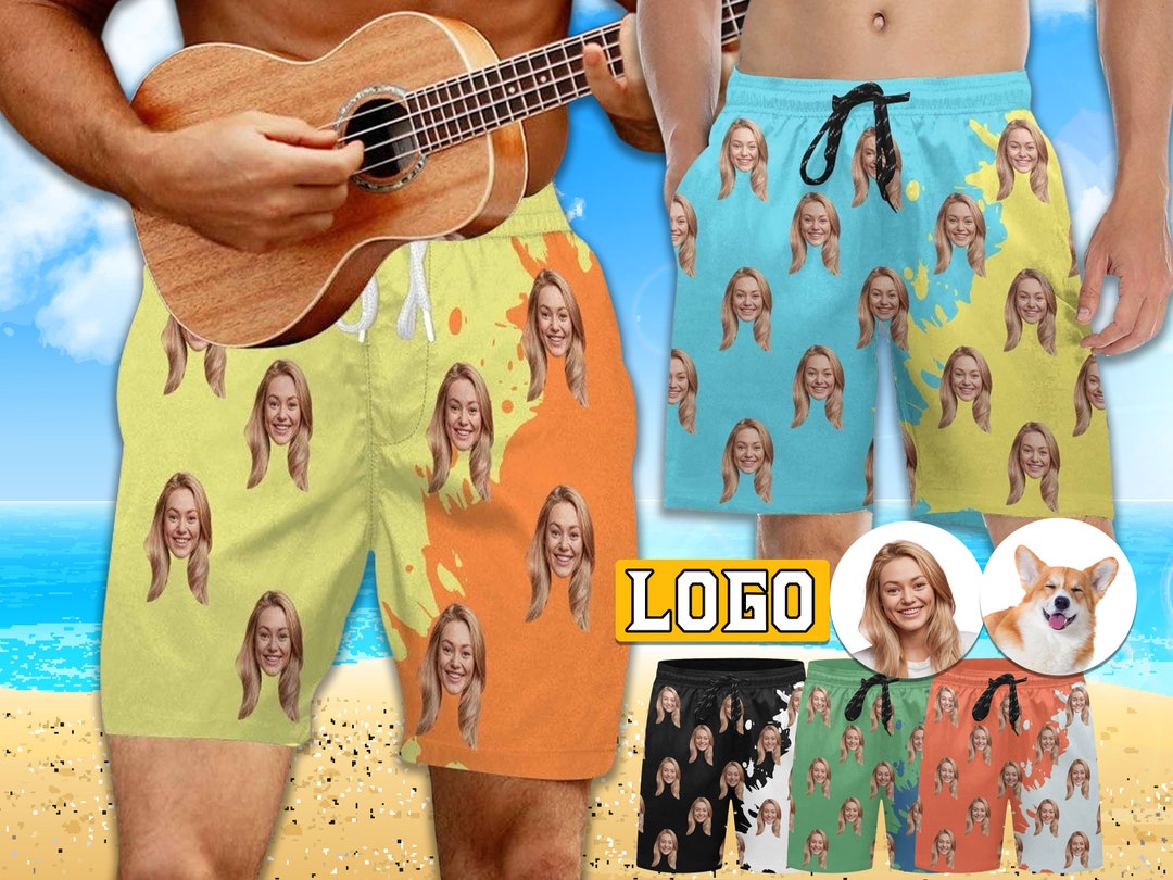 Custom Face Swim Trunks: Personalized Photo Beach Shorts - Etsy
