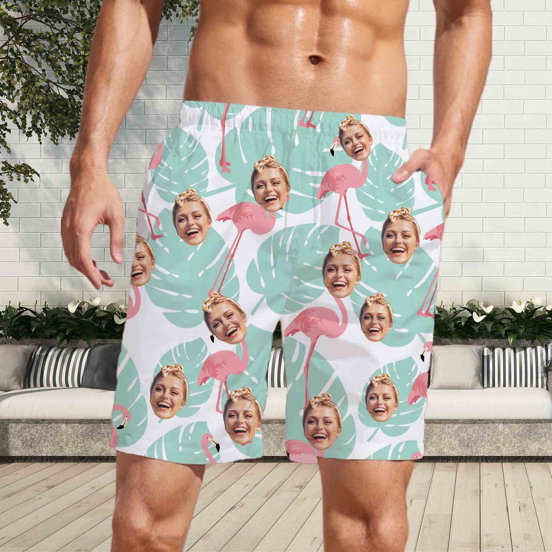 Custom Face Swim Trunk for Man, Personalized Swim Shorts With Photos ...