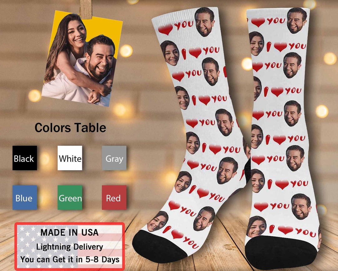 Custom Couple Socks, Personalize Photo Socks, Funny Socks Gifts to ...